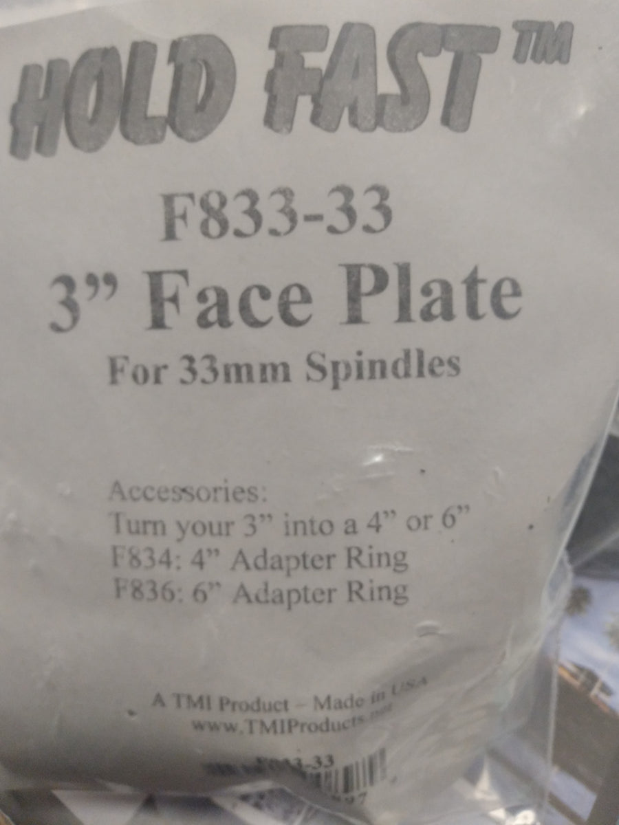 Hold Fast 3" Face Plate for 33mm Spindle – Buffalo Woodturning Products